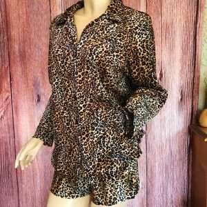 Softwear | Intimates & Sleepwear | Pajama Shorts Set Leopard Print ...